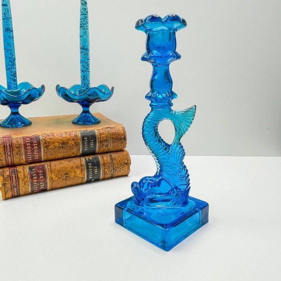Unique Vintage | Accents | Pressed Dolphin Singlestep Candlestick ...